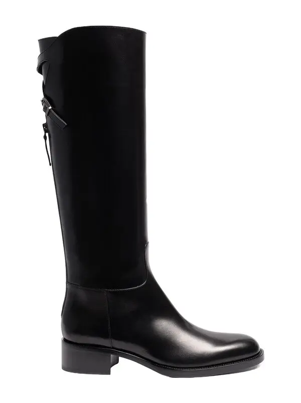 Sartore Round-toe Tall Boots - Black