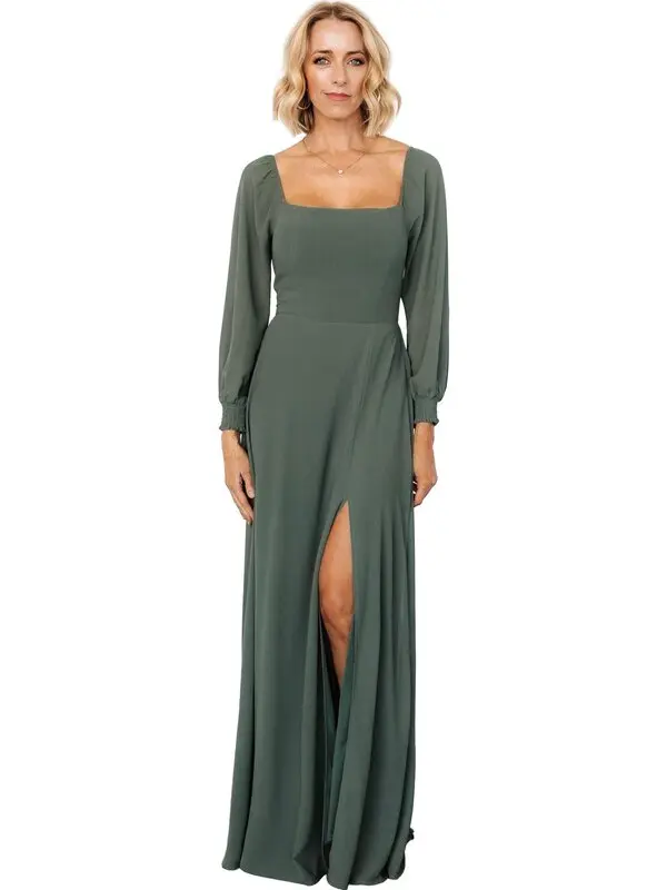 XH TEXTILES Giselle Maxi Dress - Dark Sage