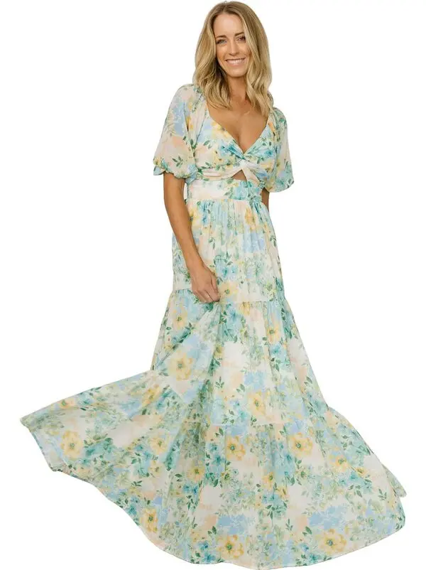 FLYING TOMATO Maya Maxi Dress - Garden Multi