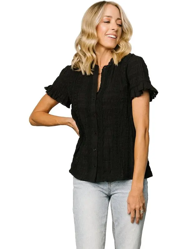 HAYDEN Zara Lace Top - Black