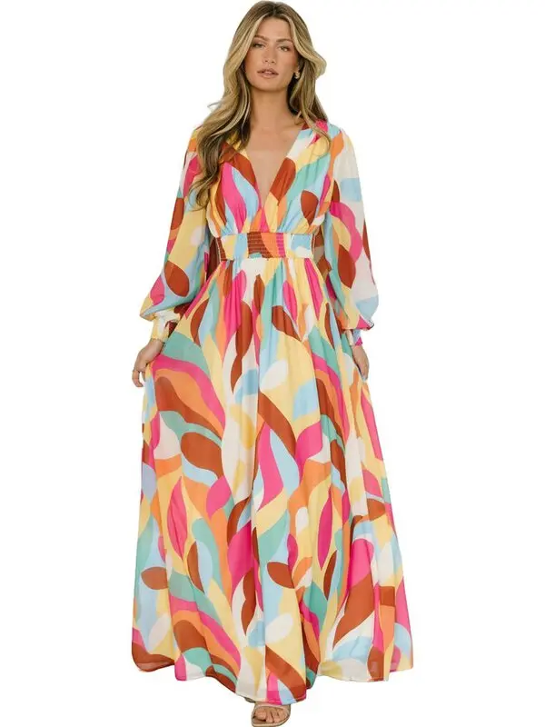 FLYING TOMATO Lawson Maxi Dress - Multi Print