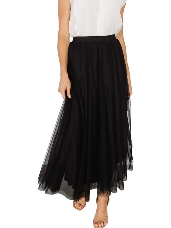 LISTICLE Mila Tulle Skirt - Black