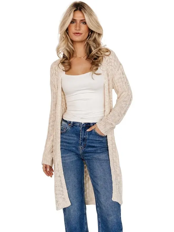 ANDREE BY UNIT Devman Knit Cardigan - Cream