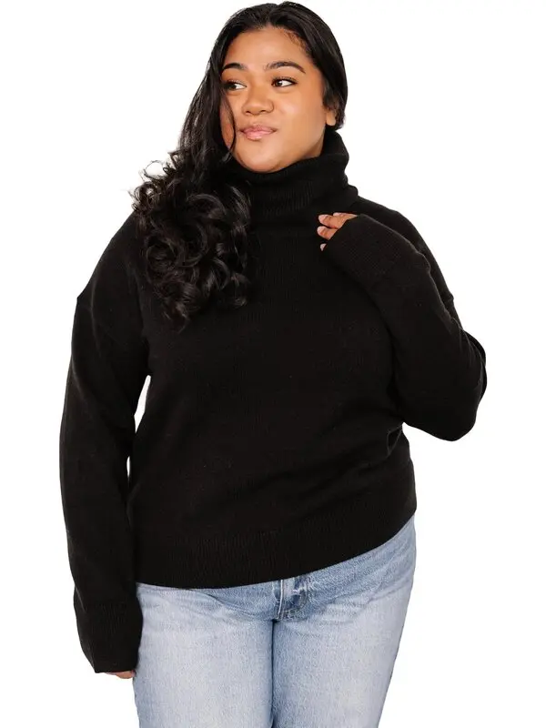 HEM & THREAD Tera Turtleneck Sweater - Black