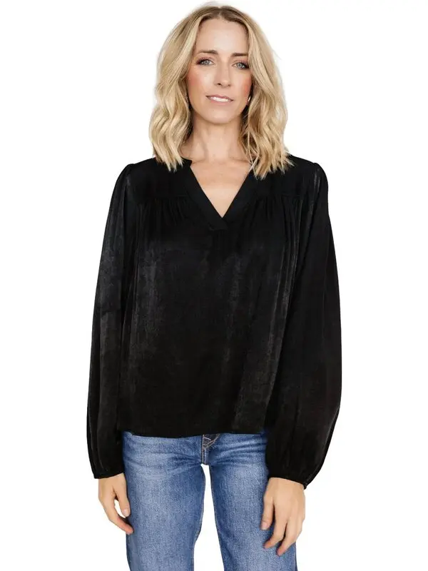 IN FEBRUARY Alina Blouse - Black