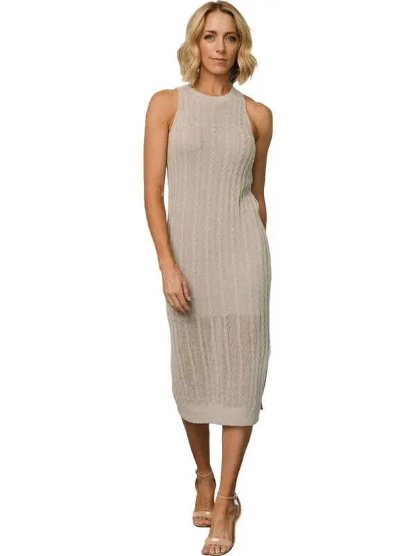 BESTSELLER Nalani Knit Tank Dress - Stone