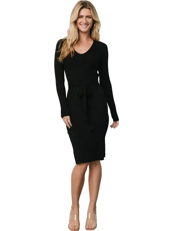 BESTSELLER Blayne Ribbed Midi Dress - Black
