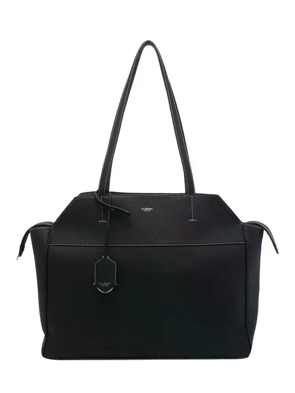 AU DEPART Cité Leather Tote Bag - Black