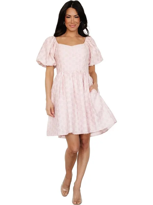 IN FEBRUARY Sommer Short Dress - Blush