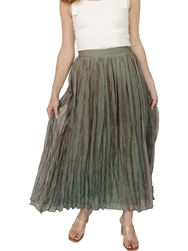 IN FEBRUARY Cyra Midi Skirt - Sage