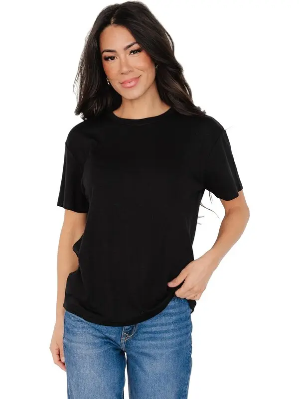 TEA N ROSE Elliot Relaxed Tee - Black