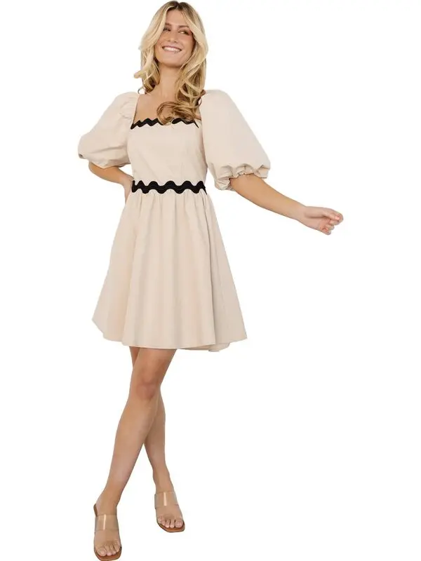 ANDREE BY UNIT Cecelia Short Dress - Sand