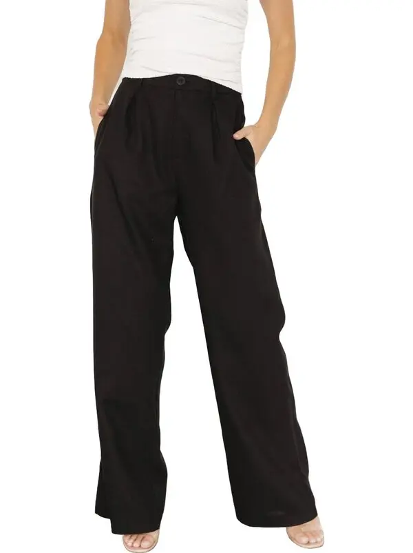 IN FEBRUARY Malin Wide Leg Trousers - Black