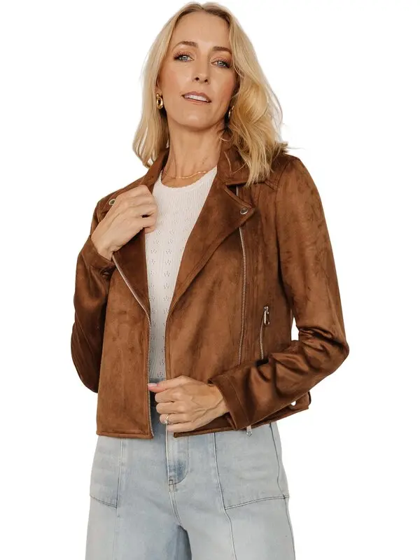 BESTSELLER Marisa Faux Suede Jacket - Caramel