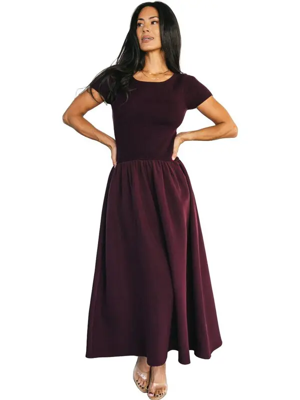 GILLI Angelique Midi Dress - Mulberry