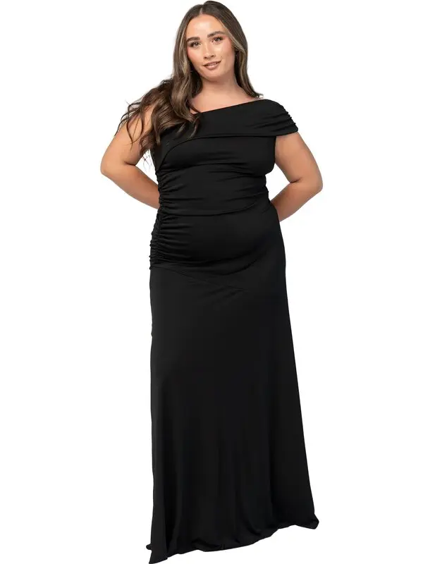 KANER Leon One-shoulder Maxi Gown - Black