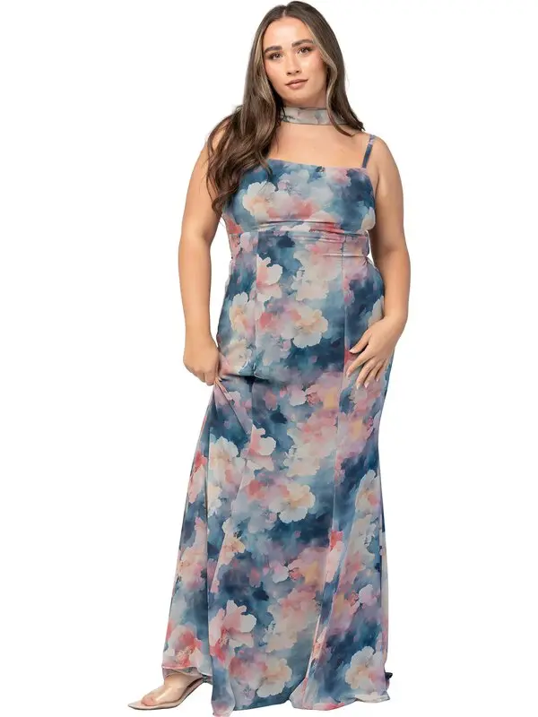 XH TEXTILES Province Maxi Dress - Blue Multi