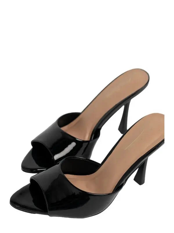RAD FASHION Becka Open Toe Mule Heel - Black