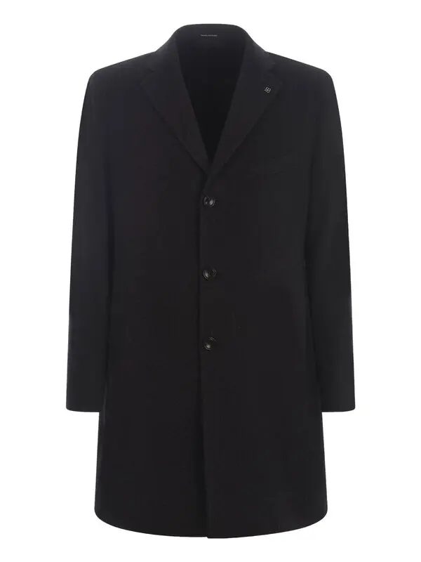 Tagliatore Single-breasted Felted Coat - Black