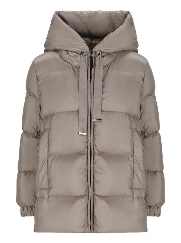Max Mara Hooded Down Jacket - Gray