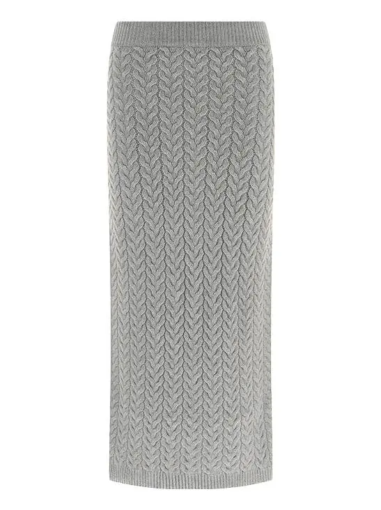 Max Mara Elastic Waist Skirt - Gray