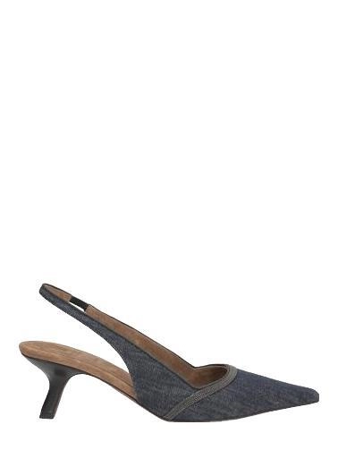 Brunello Cucinelli Pumps Size Textile Fibers - Blue