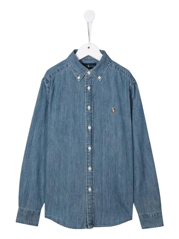 Polo Ralph Lauren Long-sleeved Denim Shirt - Blue