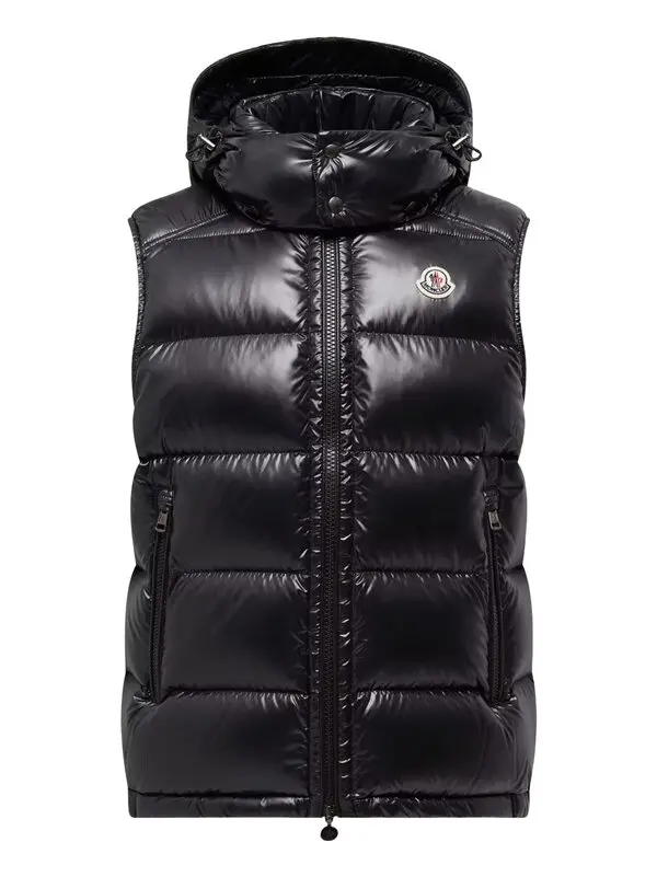 Moncler Bormes Hooded Down Gilet - Black