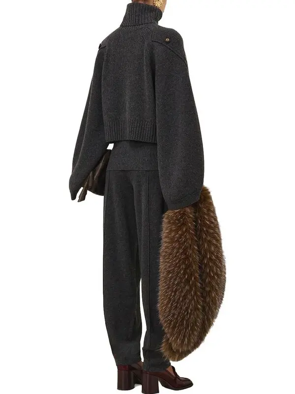 Zimmermann Valiant Buttoned Sweater - Graphite