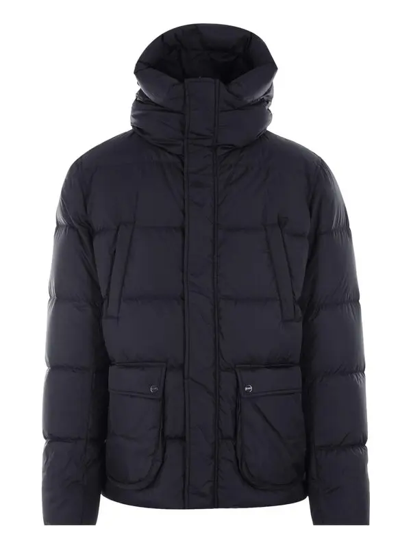 Herno High Neck Hooded Down Jacket - Black