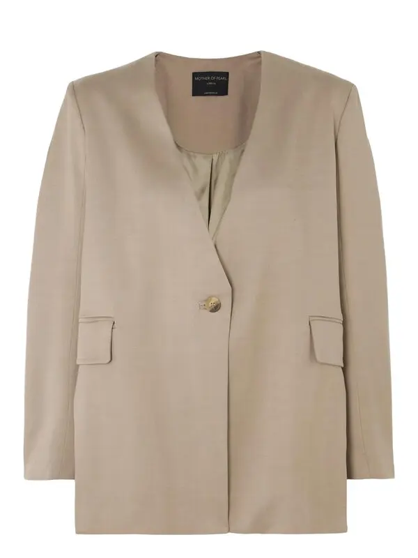Mother Of Pearl Tencel Lyocell-blend Twill Blazer - Nude