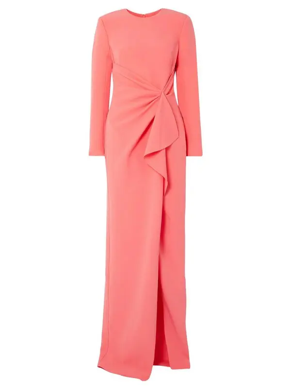 Safiyaa Taylora Draped Crepe Gown - No