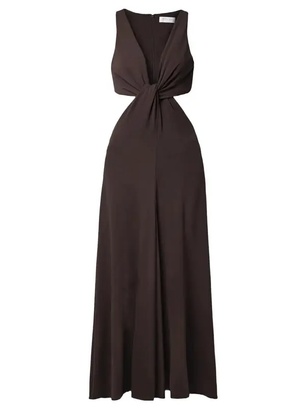 Michael Kors Cutout Stetch-jersey Midi Dress - Black