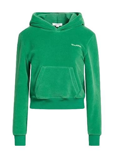 SPORTY & RICH Embroidered Logo Fleece Hoodie - Green