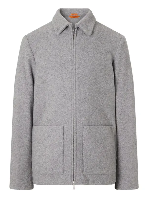 Barena Venezia Cotton-blend Felt Overshirt - Gray