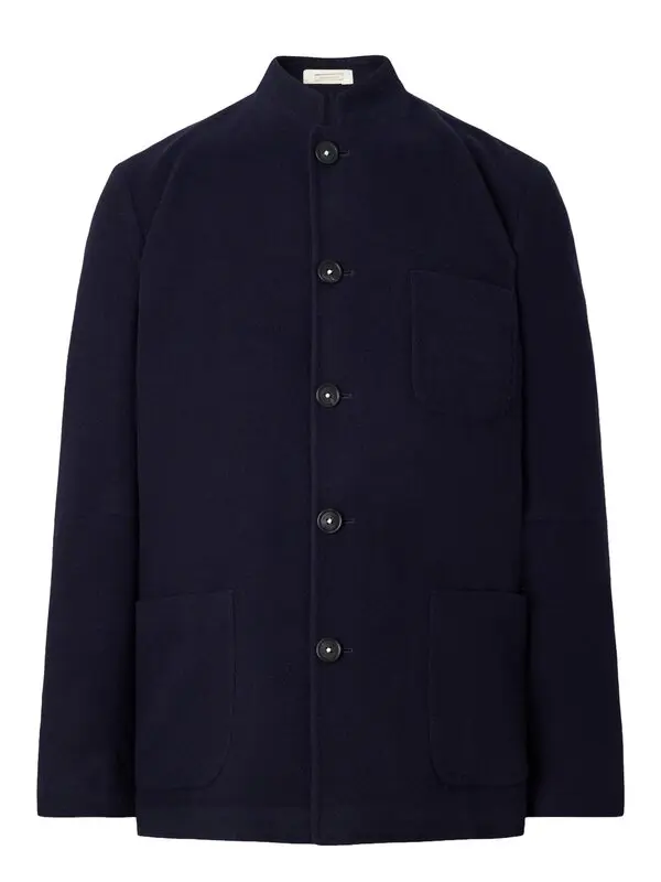 Massimo Alba Bali Wool, Silk, And Cashmere-blend Jacket - Blue