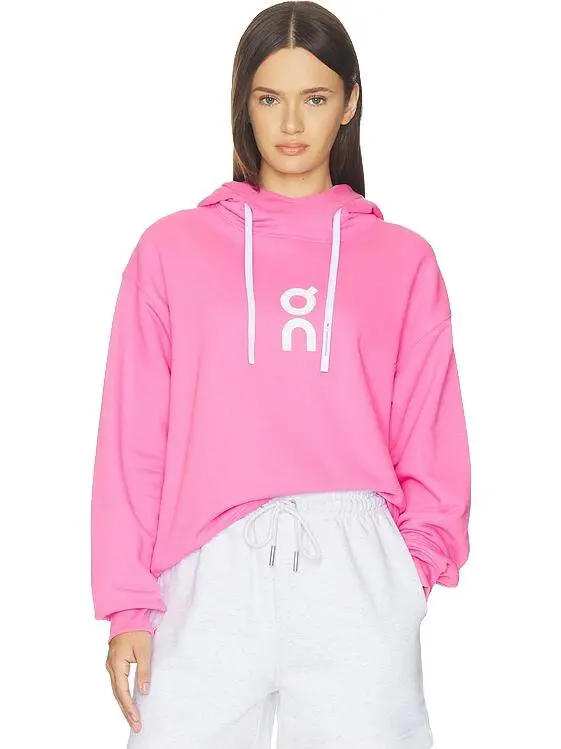 On Club Hoodie Relaxed Fit, Fleece - Bubblegum