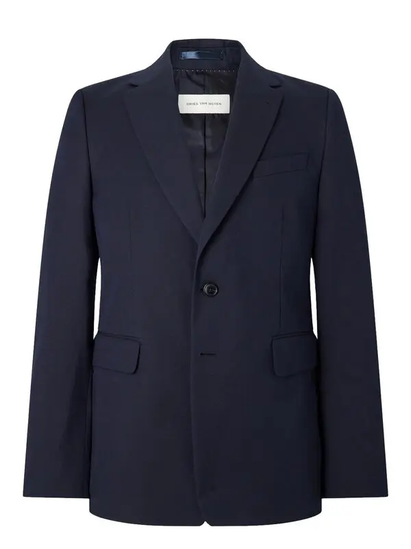 Dries Van Noten Kayno Cotton And Wool-blend Suit - Blue