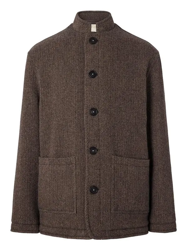 Massimo Alba Chevrolet Reversible Jacket - Brown