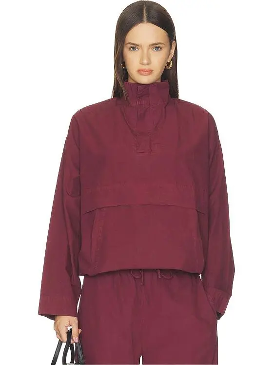 LESET Kyoto Anorak In Burgundy - Maroon