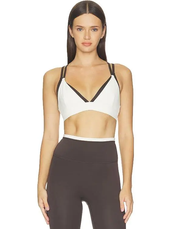 P.E Nation Activate Sports Bra In Beige - Coffee