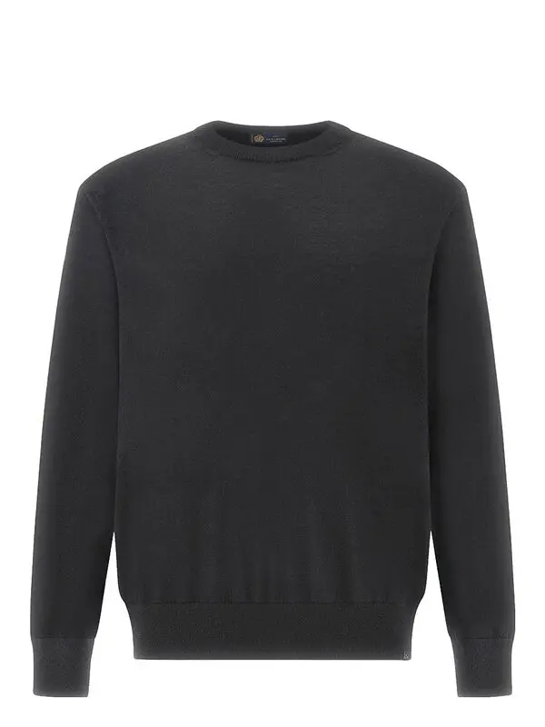 Paul & Shark Cashmere And Silk Crew Neck Jumper - Black
