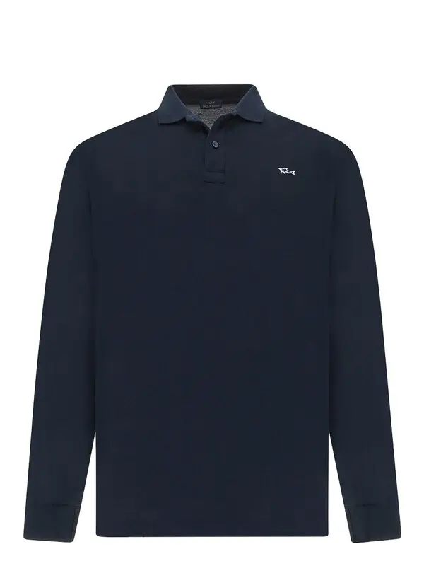 Paul & Shark Double Piqué Cotton Polo - Blue