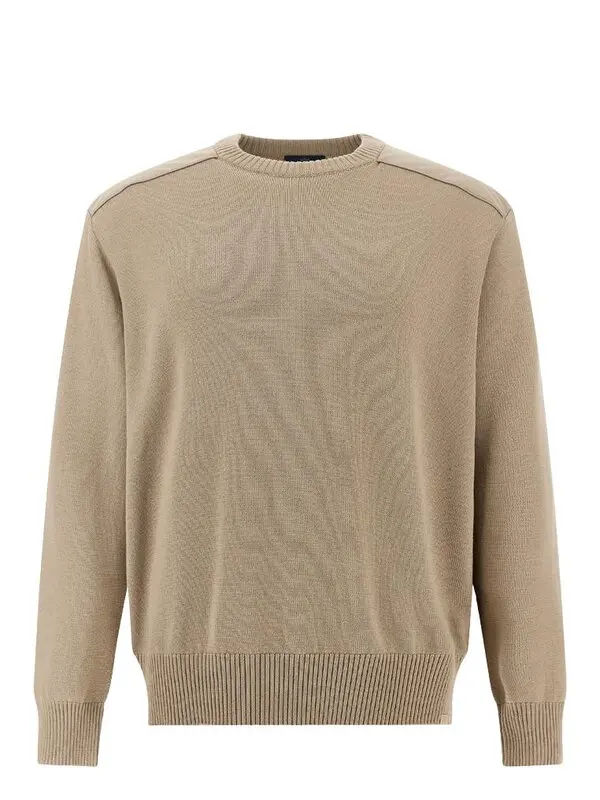 Paul & Shark Soft Cool Touch Wool Crewneck Sweater With Typhoon® Details - Sand