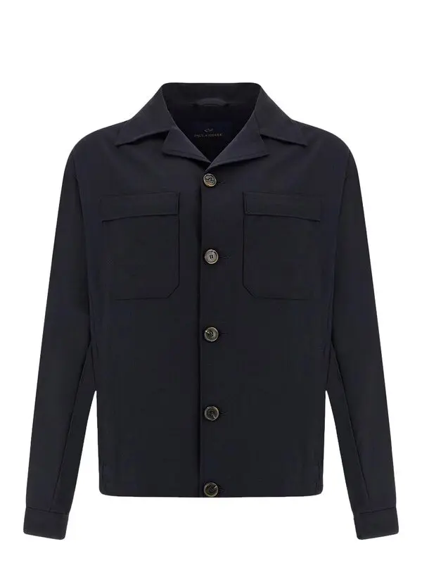 Paul & Shark Tech Wool Overshirt - Blue
