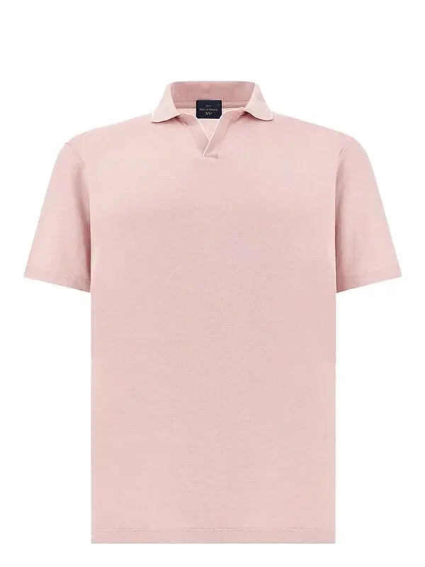Paul & Shark X-soft Open‑collar Polo Shirt In Cotton Interlock - Zephyr
