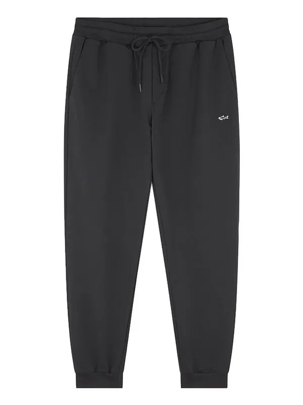 Paul & Shark Stretch Fleece Cotton Joggers - Black