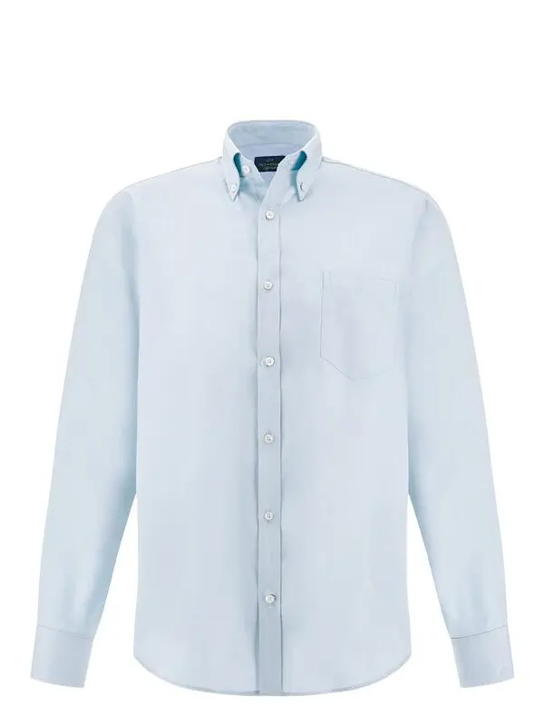 Paul & Shark Soffio Cotton Twill Shirt - Light Blue