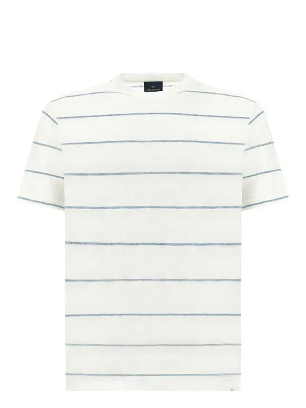 Paul & Shark Pure Linen Jersey T-shirt - Cloud Dancer-allure