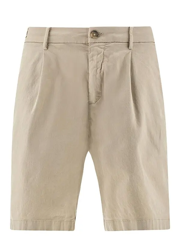 Paul & Shark Stretch Cotton Bermuda Shorts With One Dart - Sahara